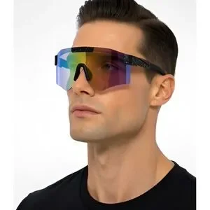 Accessories | Shield Sunglasses Mirrored Visor Cyclops Futuristic Rave ...